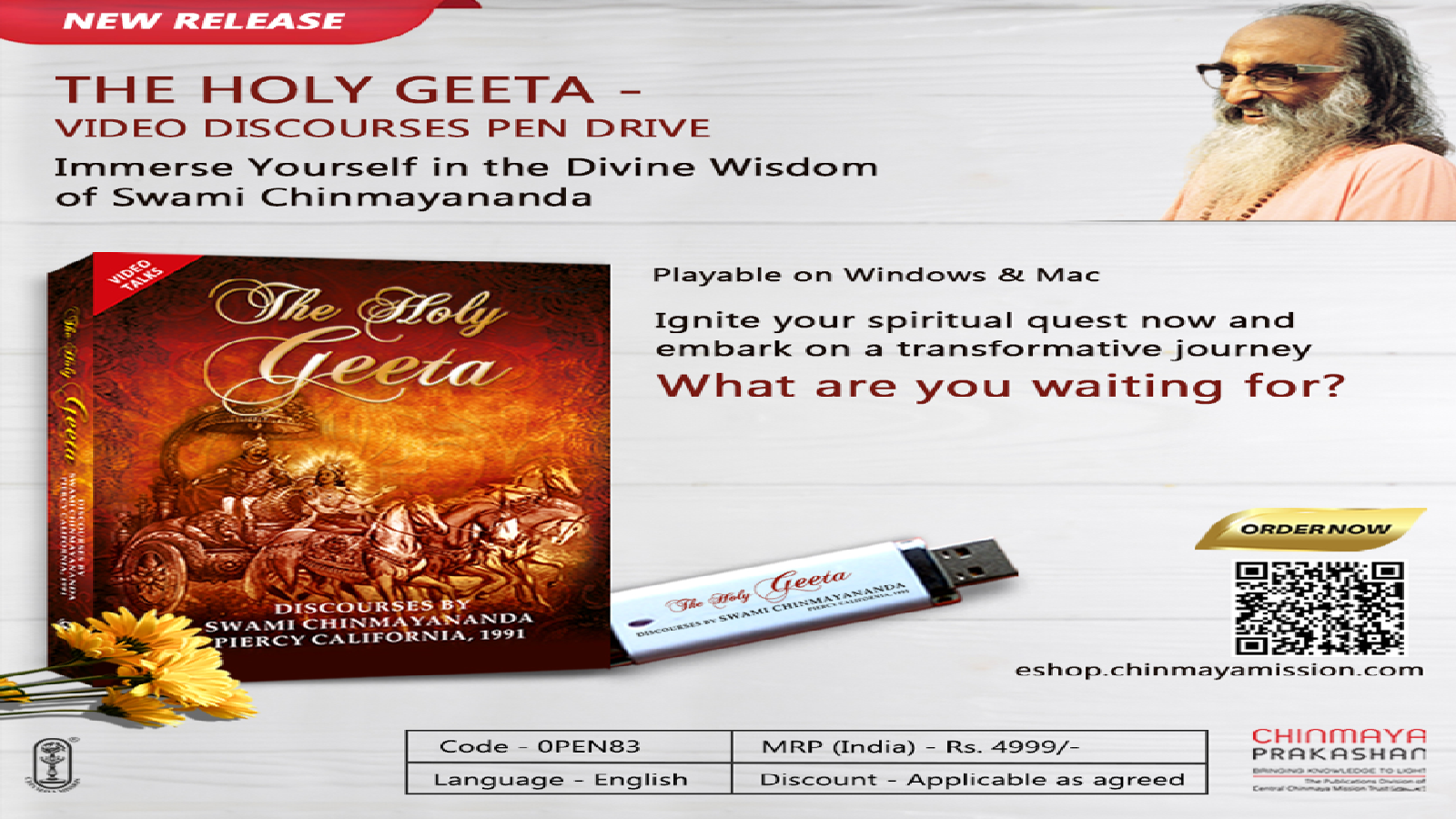 “New Release – The Holy Geeta (Video Talks on Pendrive) in English ...